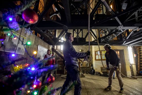 Bell Ringers Inside Bell Tower St Editorial Stock Photo - Stock Image ...