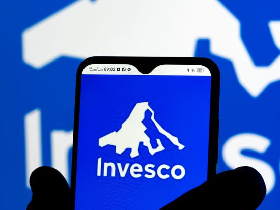 This Photo Illustration Invesco Limited Logo Editorial Stock Photo ...