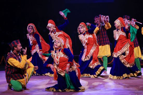 Artists Uttarakhand Region Perform Traditional Chhapeli Editorial Stock ...