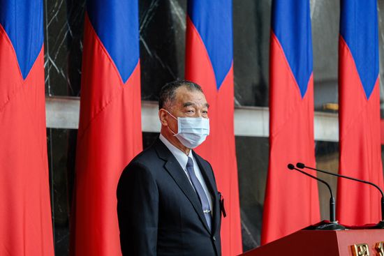 Chiu Kuocheng Taiwans Minister Defense Gives Editorial Stock Photo ...