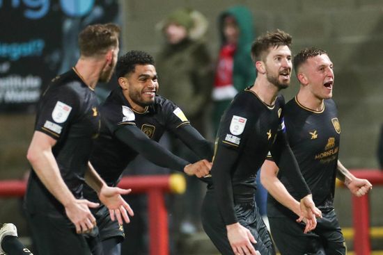 Crewe Alexandra Players Celebrate After Crewe Editorial Stock Photo ...