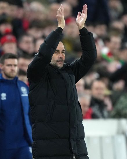 Pep Guardiola Manager Manchester City Claps Editorial Stock Photo ...