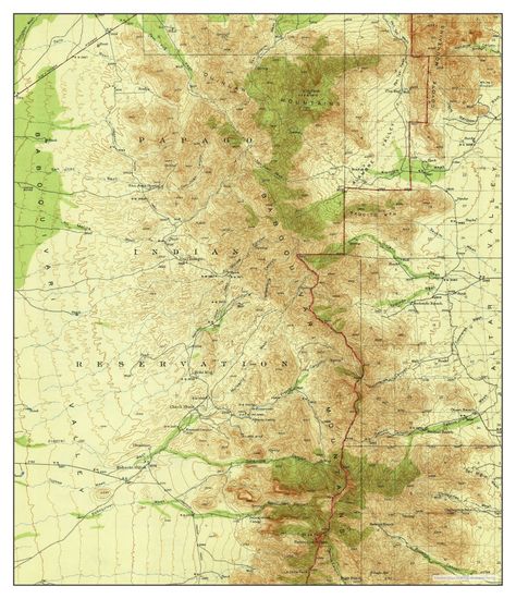 Usa Timeless Maps Baboquivari Peak Arizona Editorial Stock Photo ...
