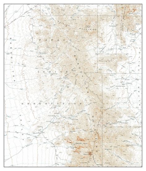 Usa Timeless Maps Baboquivari Peak Arizona Editorial Stock Photo ...