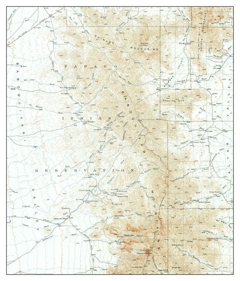Usa Timeless Maps Baboquivari Peak Arizona Editorial Stock Photo ...