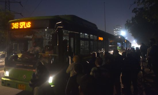 Dtc Bus Passengers Heavy Rush Waiting Editorial Stock Photo - Stock ...