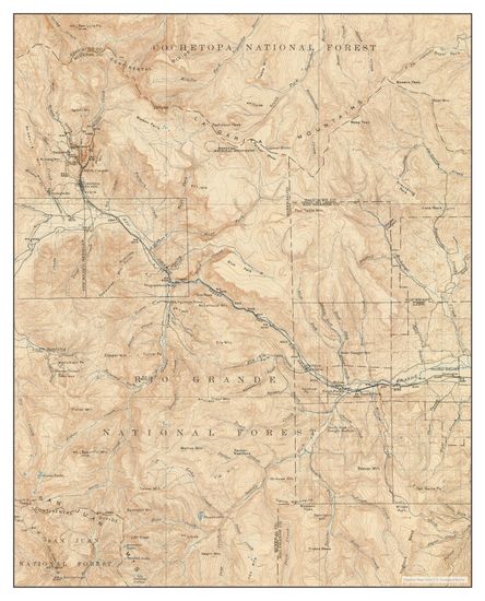 Usa Timeless Maps Creede Colorado Map Editorial Stock Photo - Stock ...