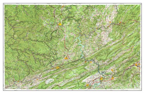 Usa Timeless Maps Bluefield West Virginia Editorial Stock Photo - Stock ...