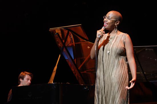 Frenchamerican Jazz Singer Cecile Mclorin Salvant Editorial Stock Photo ...