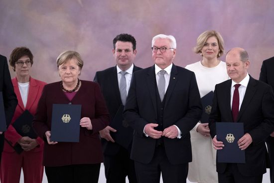 Chancellor Angela Merkel Hubertus Heil Frankwalter Editorial Stock ...