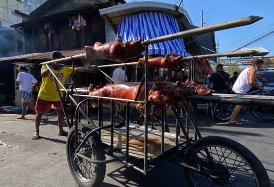 Filipino Vendor Sells Lechon Roasted Piglets Editorial Stock Photo ...
