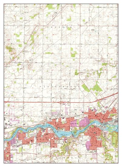Usa Timeless Maps Kaukauna Wisconsin Map Editorial Stock Photo - Stock ...