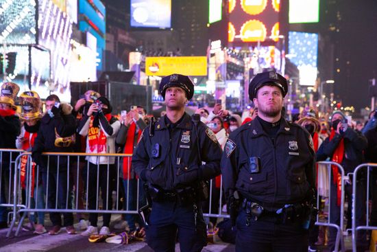 New York City Police Officers Crowd Editorial Stock Photo - Stock Image ...