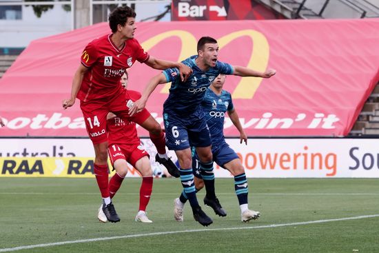 George Blackwood Adelaide United Goes Header Editorial Stock Photo ...