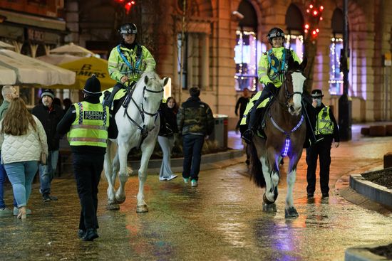Mounted Police Officers Wind Street Swansea Editorial Stock Photo ...