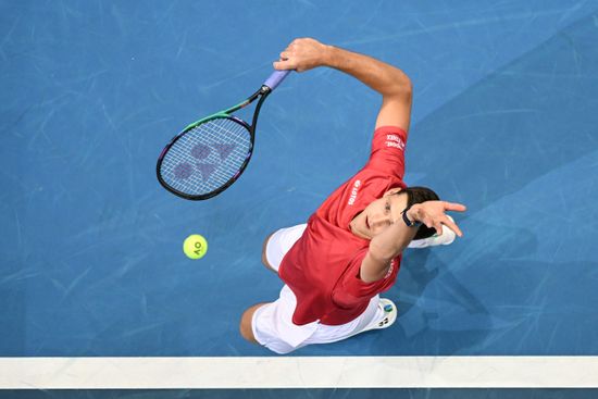 Hubert Hurkacz Team Poland Serves During Editorial Stock Photo - Stock ...