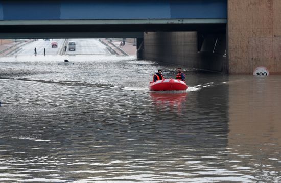 Rescuers Drive Dinghy Road Tunnel Farwaniya Editorial Stock Photo ...