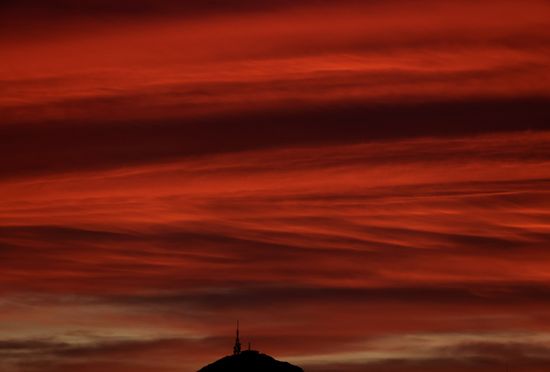 View Red Clouds Taken El Perdon Editorial Stock Photo - Stock Image ...