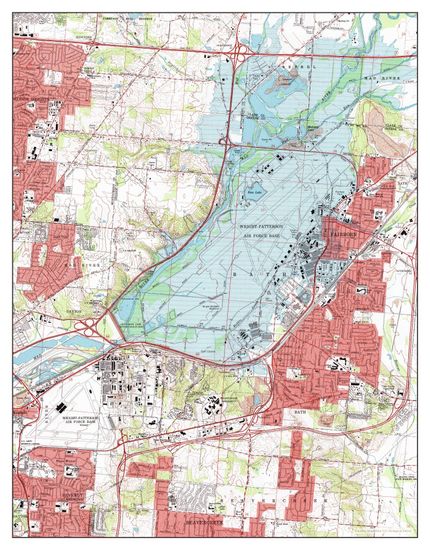 Usa Timeless Maps Fairborn Ohio Map Editorial Stock Photo - Stock Image ...