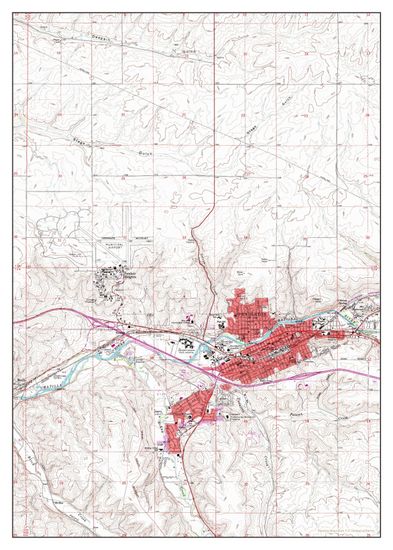 Usa Timeless Maps Pendleton Oregon Map Editorial Stock Photo - Stock ...