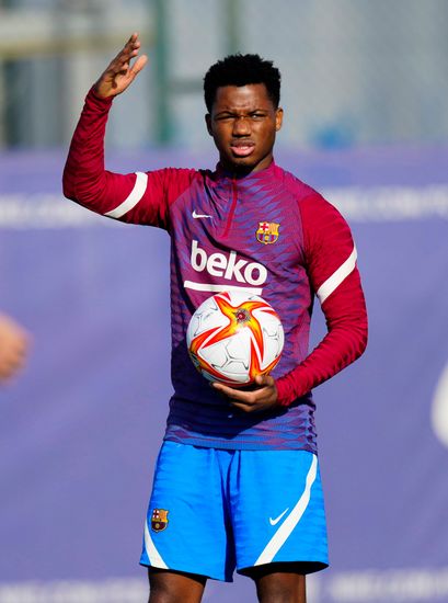 Fc Barcelonas Forward Ansu Fati Takes Editorial Stock Photo - Stock ...