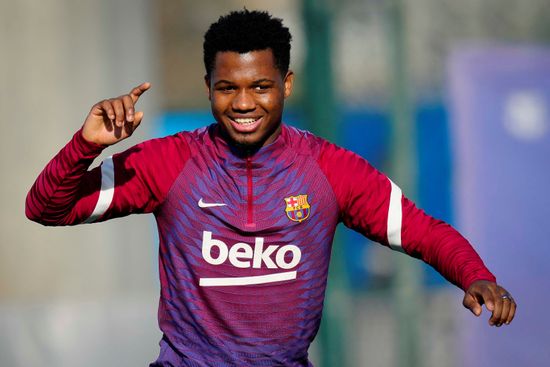 Fc Barcelonas Forward Ansu Fati Takes Editorial Stock Photo - Stock ...