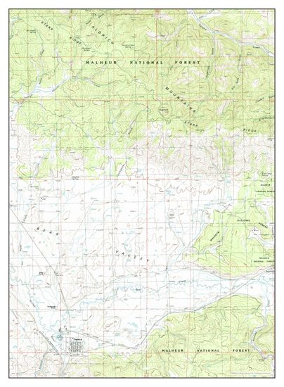 Usa Timeless Maps Seneca Oregon Map Editorial Stock Photo - Stock Image ...