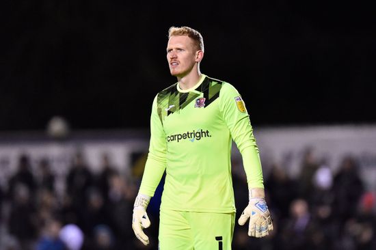 Cameron Dawson 1 Exeter City During Editorial Stock Photo - Stock Image ...