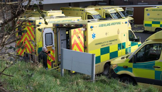 Ambulances Many Holding Patients Stacked Outside Editorial Stock Photo ...