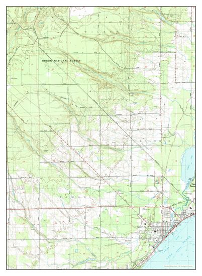 Usa Timeless Maps Tawas City Michigan Editorial Stock Photo - Stock ...