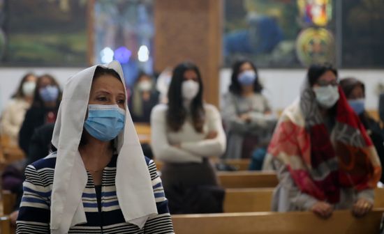 Egyptian Coptic Believers Wear Face Masks Editorial Stock Photo - Stock ...