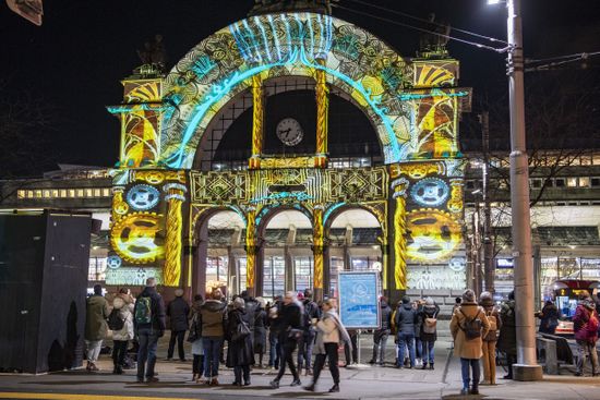View Light Installation Stargate By Projektil Editorial Stock Photo ...