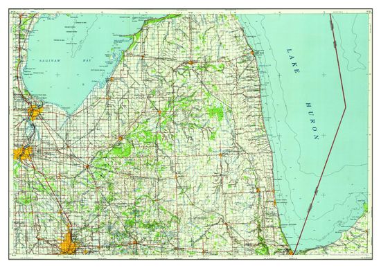 Usa Timeless Maps Flint Michigan Map Editorial Stock Photo - Stock ...