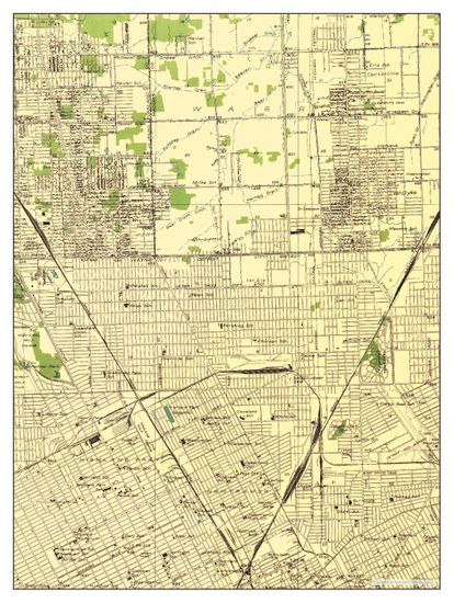 Usa Timeless Maps Highland Park Michigan Editorial Stock Photo - Stock ...