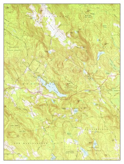 Usa Timeless Maps Monterey Massachusetts Map Editorial Stock Photo ...