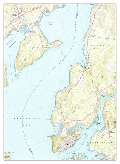 Usa Timeless Maps Castine Maine Map Editorial Stock Photo - Stock Image ...