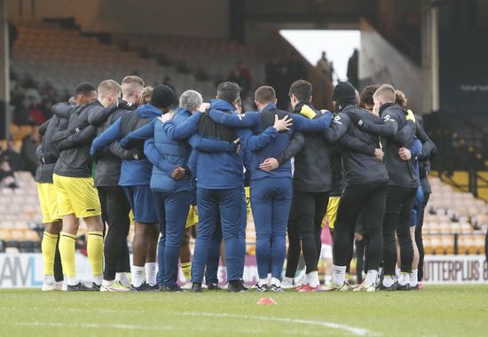 Brentford Pre Match Huddle Before Fa Editorial Stock Photo - Stock ...