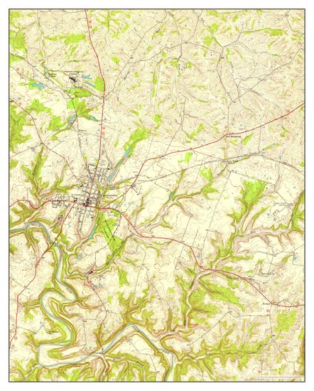 Usa Timeless Maps Bardstown Kentucky Map Editorial Stock Photo - Stock ...