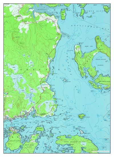 Usa Timeless Maps Jonesport Maine Map Editorial Stock Photo - Stock ...