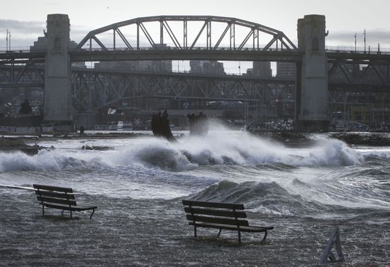 Waves Crash Onto Shore Flood Seawall Editorial Stock Photo - Stock ...