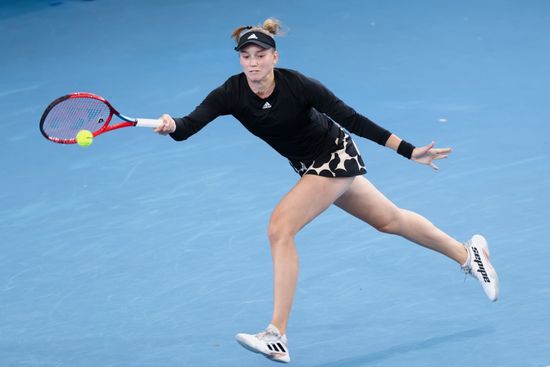 Elena Rybakina Kazakhstan Plays Forehand During Editorial Stock Photo ...