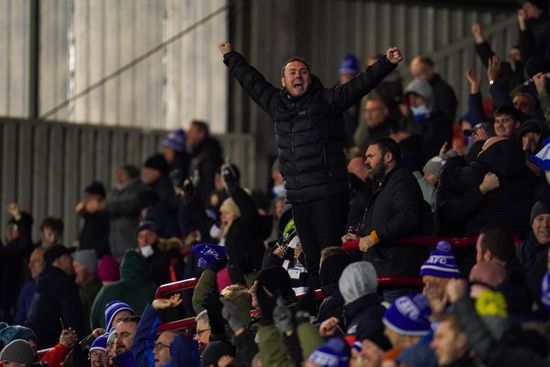 Barrow Fans Celebrate During Fa Cup Editorial Stock Photo - Stock Image ...