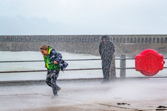 Two Boys Soaked Waves Slam Against Editorial Stock Photo - Stock Image ...