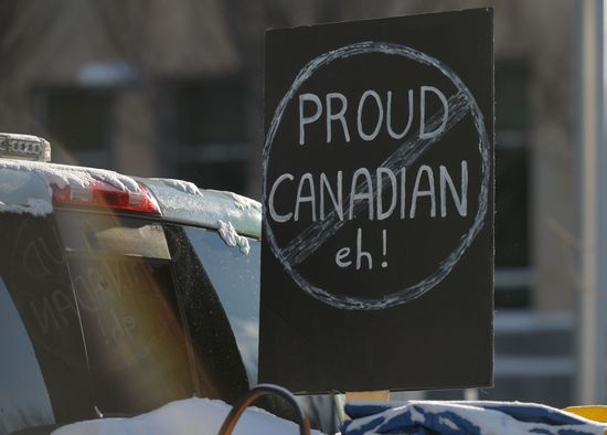 Placard Words Proud Canadian Eh Attached Editorial Stock Photo - Stock ...