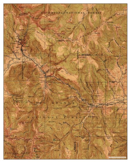 Usa Timeless Maps Creede Colorado Map Editorial Stock Photo - Stock ...