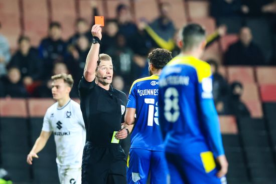 Sending Off Referee Anthony Backhouse Shows Editorial Stock Photo ...