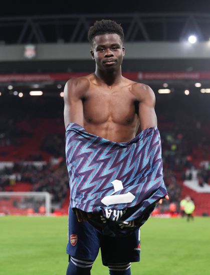 Bukayo Saka Arsenal Removes His Shirt Editorial Stock Photo - Stock ...