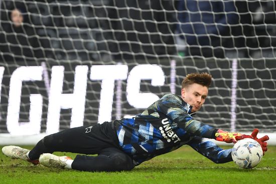 Derby County Goalkeeper Harrison Foulkes Warms Editorial Stock Photo ...