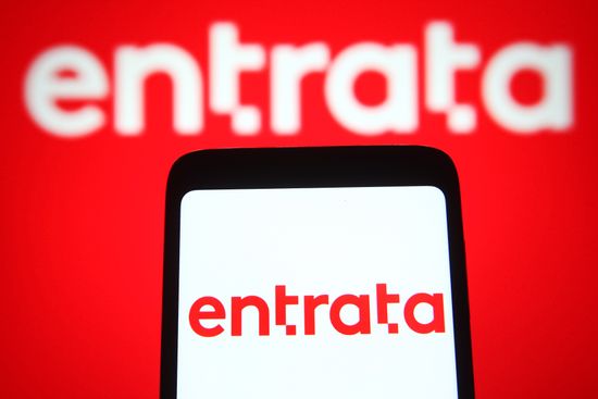This Photo Illustration Entrata Logo Seen Editorial Stock Photo - Stock ...