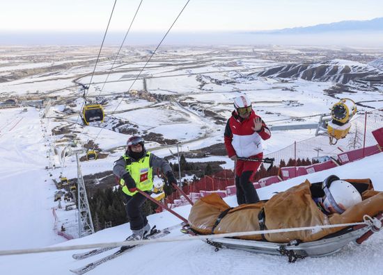 Talhat Satayr C Talks Injured Skier Editorial Stock Photo - Stock Image ...
